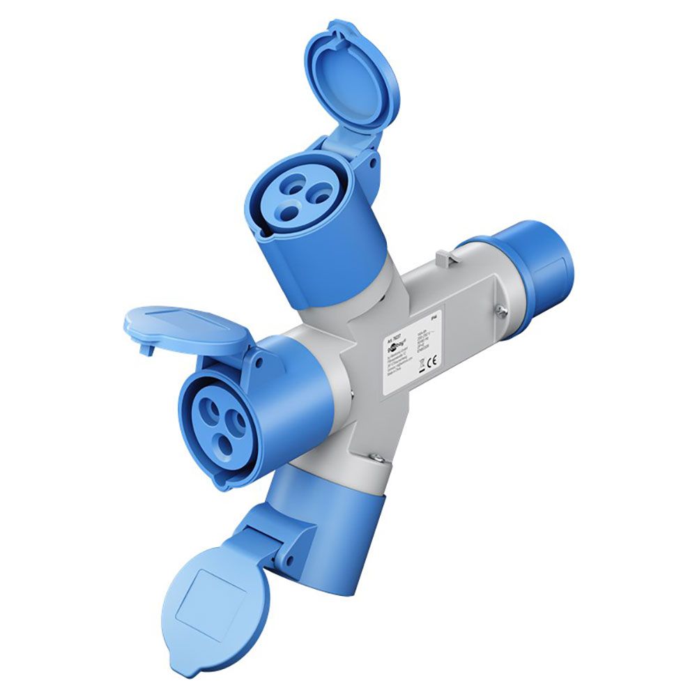 Goobay CEE-Y-Adapter CEE-Stecker auf 3x CEE-Kupplung 16A 230V