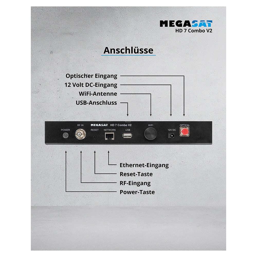 Megasat Satmessgerät HD 7 Combo V2 DVB-S2 Satelliten DVB-C DVB-T2 ...