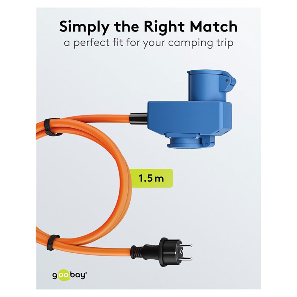 Goobay CEE-Adapterleitung CEE-Stecker auf 90° CEE-Kupplung ...
